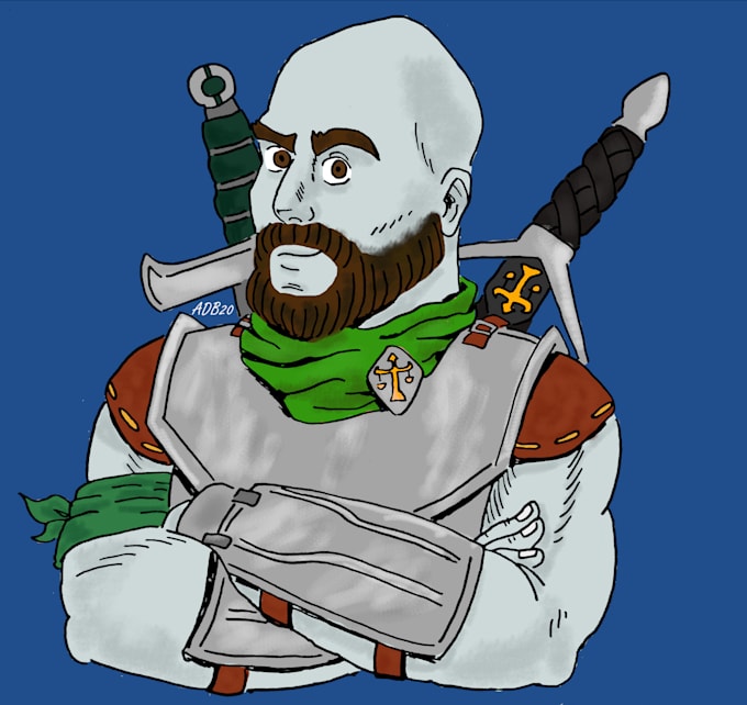 Draw your dnd board tabletop game character by Wolfalberto | Fiverr