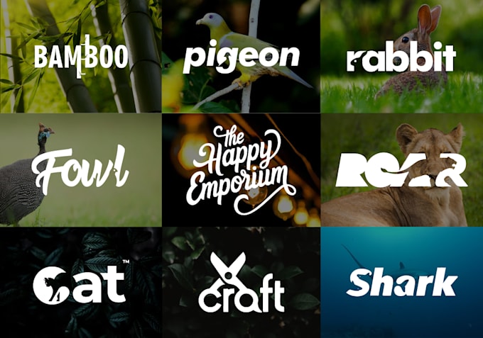 Create a modern text based negative space logo for your business by ...