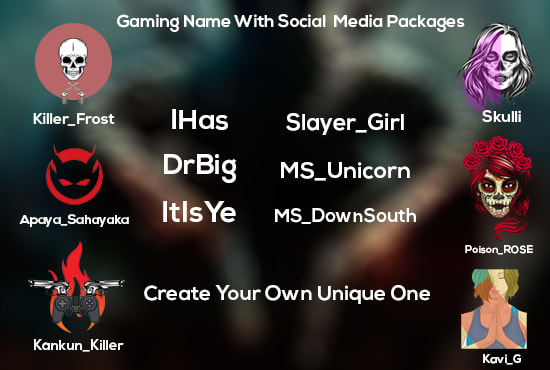 Create unique gaming name and logo for it by Xd_graphics | Fiverr