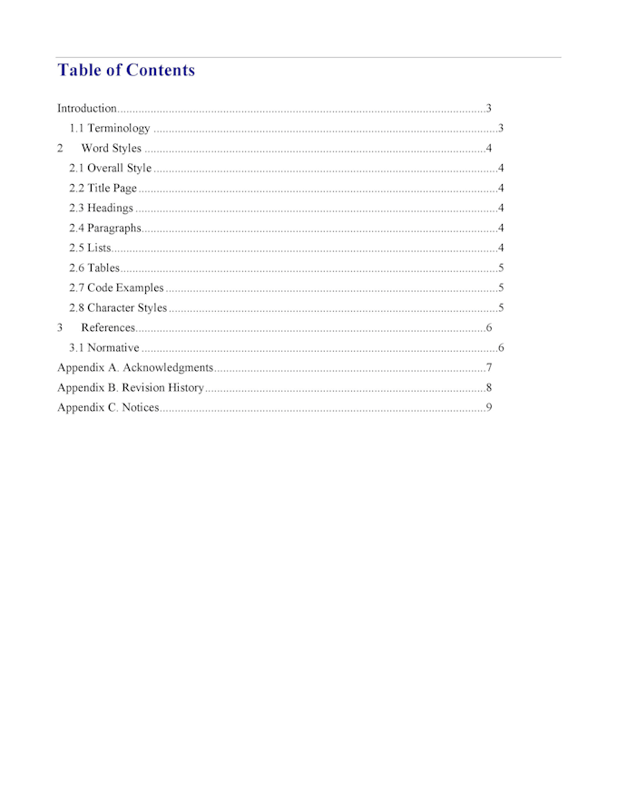 Create A Clickable Table Of Contents In Ms Word Document By