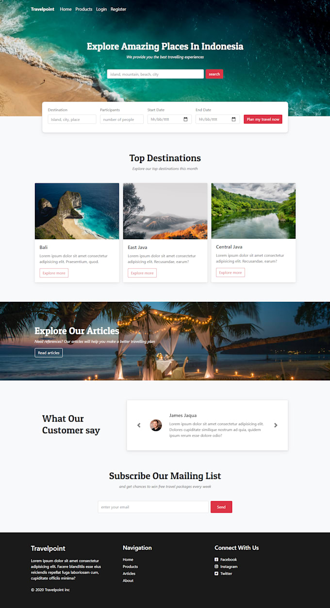 Convert psd to responsive bootstrap in 24 hours by Fachrizaadiatma | Fiverr