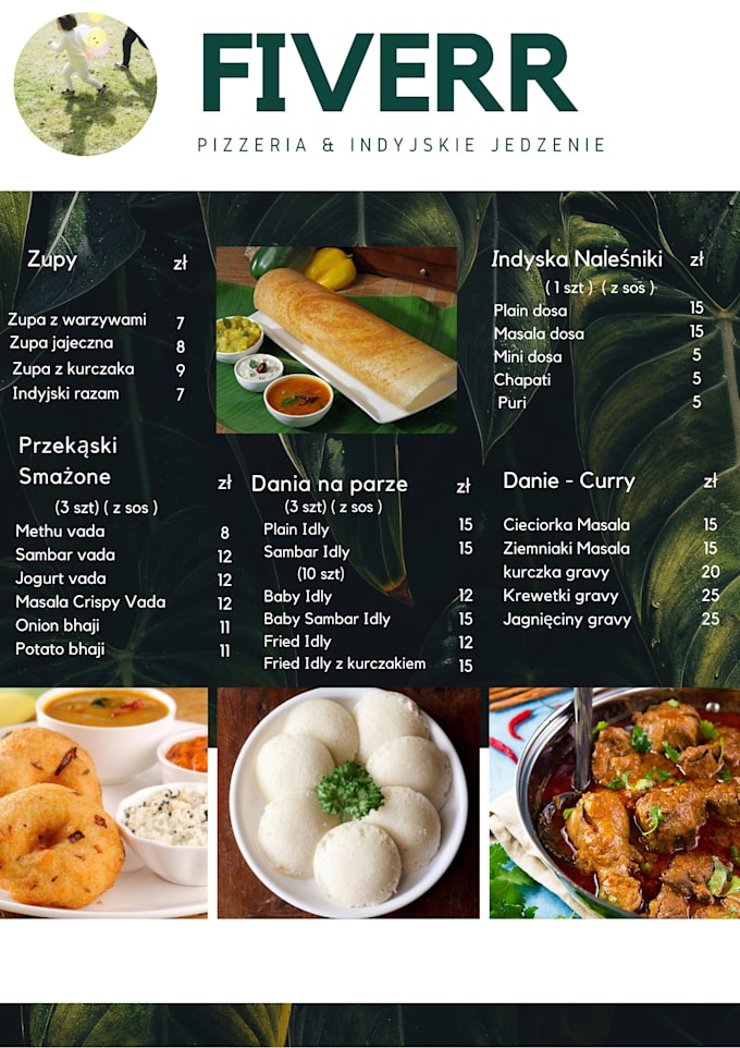 Do unique restaurant menu designs by Guruprasadh395 | Fiverr