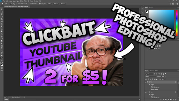 Create multiple clickbait thumbnails for your video by Sunnyeet | Fiverr