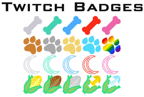 Create bit badges, and sub badges for your stream by Darthanimal | Fiverr