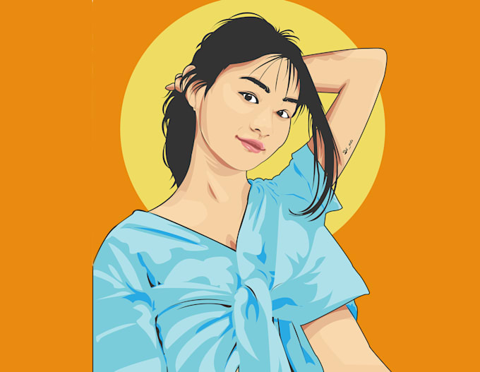 Draw vector cartoon portrait illustration from your photo by Native ...