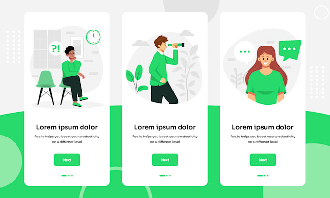 Design mobile app onboarding for android and ios by Bousselhamkh | Fiverr