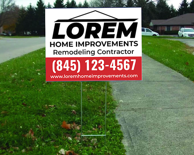 Create professional yard sign within 24 hours by Nasir_a_rasel | Fiverr