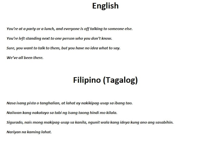 Translate from english to tagalog filipino and vice versa by ...
