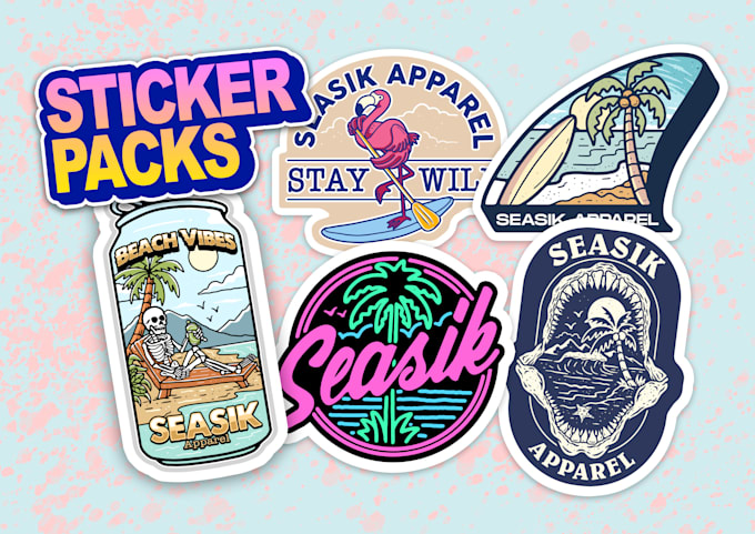Create a sticker packs custom design by Thomasaword | Fiverr