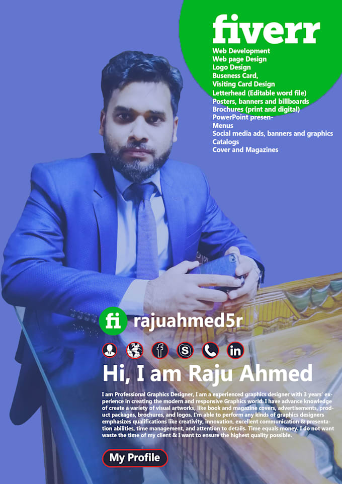 Make professional profile and cover page by Rajuahmed5r | Fiverr