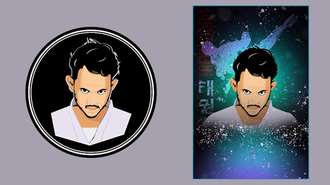 Cartoon portrait,vector portrait and logo from your photo by ...
