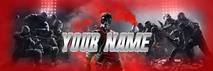 Make a rainbow six siege twitter banner for you by Policedriver | Fiverr