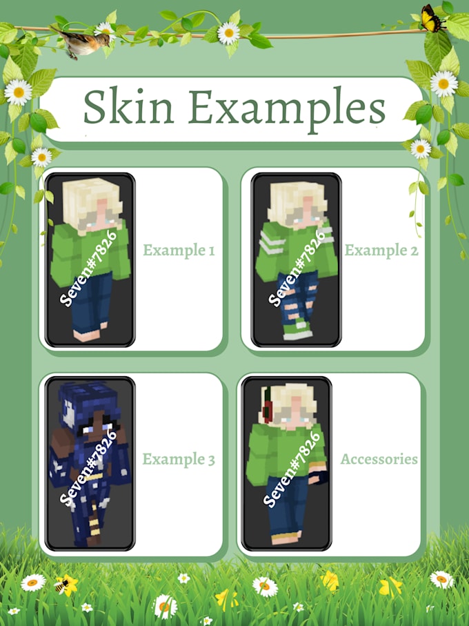 Make you an original minecraft skin or combine two skins by ...