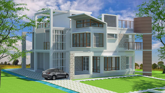 Design architectural 3d views and building design by Burhanahmedchow ...