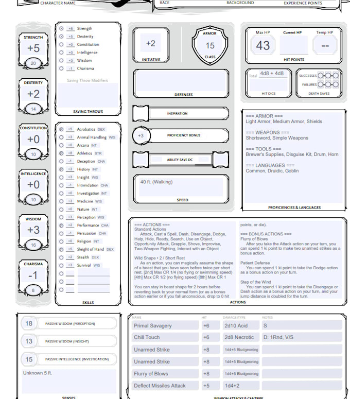 Build your dnd characters by Lazyrole | Fiverr