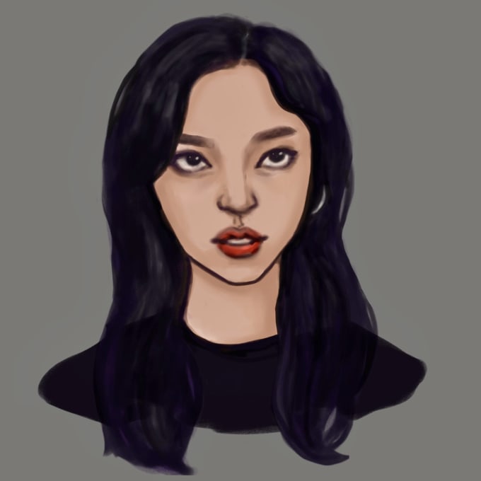 Draw your portrait in semi realistic disney cartoon style by Ilchan ...