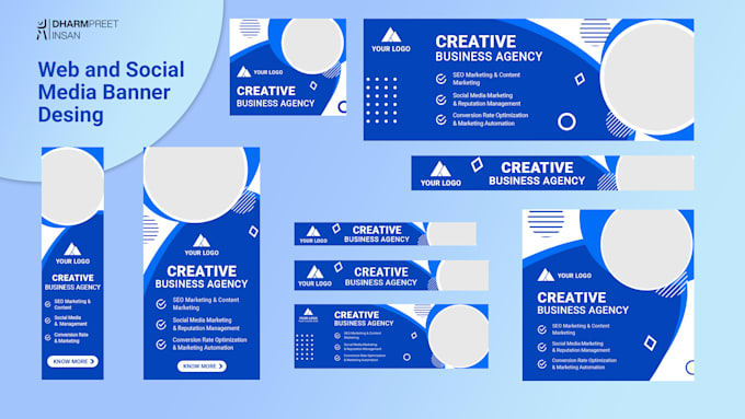 Design a creative google ads web banner and header cover by ...