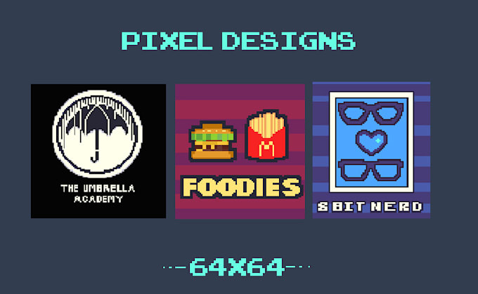 Create 8 bit minimalist pixel art designs by Psyonyx | Fiverr