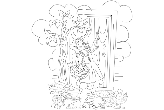 Draw eye catching line art and kids coloring book page by Jannatulsadia ...