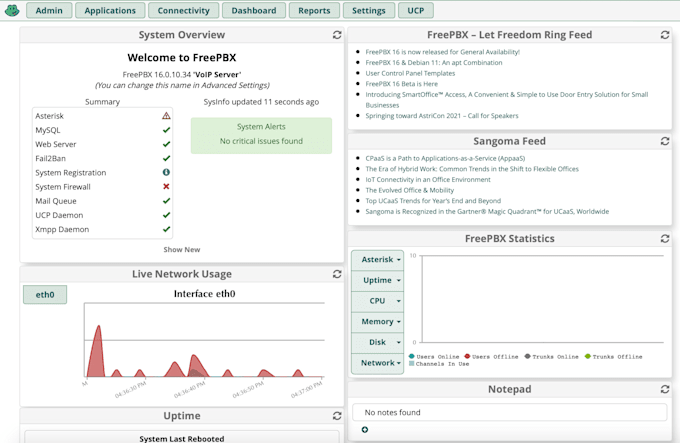 Configure and install asterisk, freepbx, and any ip phone configuration ...