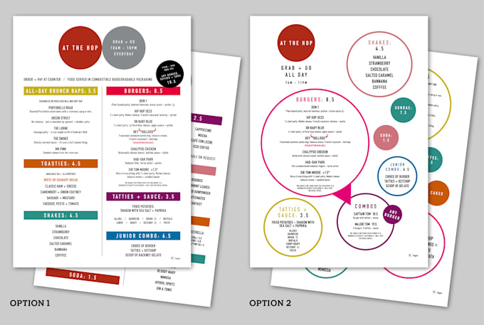 Design a professional menu for your business by Mdlthomson | Fiverr