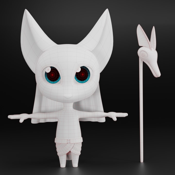 Do 3d modeling and texture cute characters and nft, game, blender ...