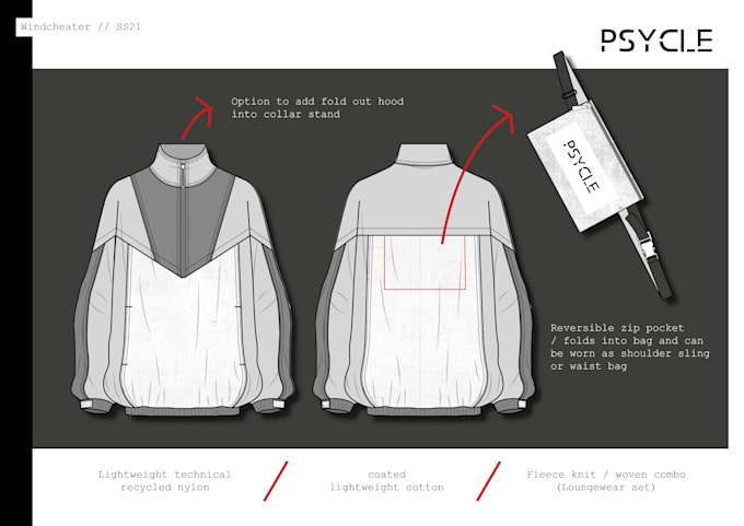 Create menswear activewear cad technical designs by Veigh8 | Fiverr