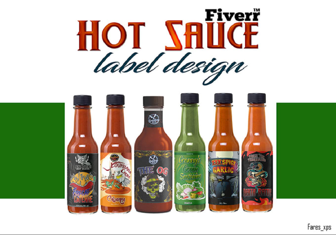 Design a creative unique hot sauce label by Fares_xps | Fiverr