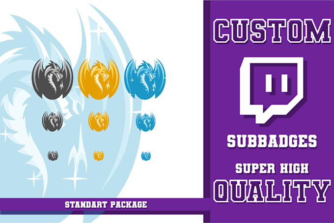 Create custom sub badges for twitch by Jnugroho31 | Fiverr