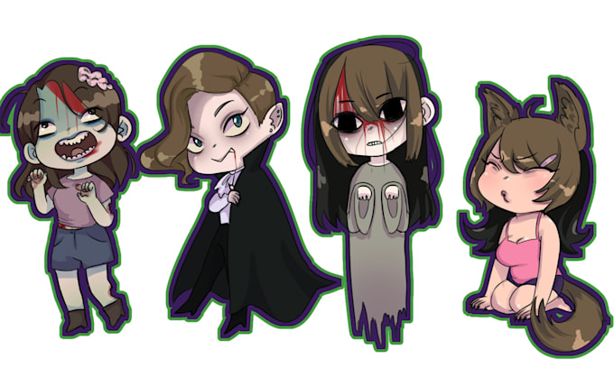 Draw streamer art for you by Skelletiddies | Fiverr