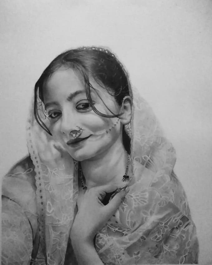 Draw hyper realistic graphite and colour pencil portraits by Arun ...