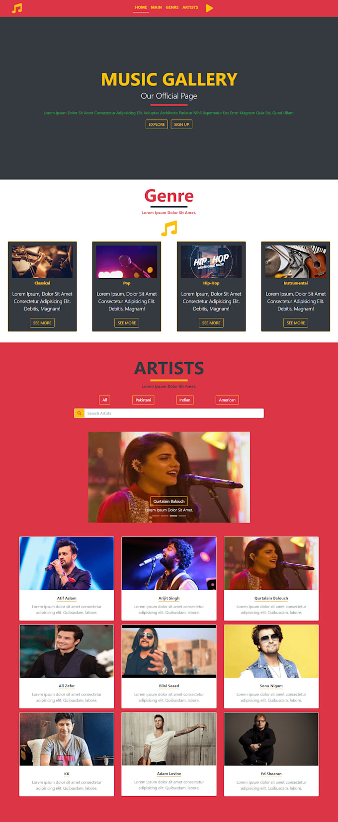 Design responsive website using html, css, bootstrap and js by F ...