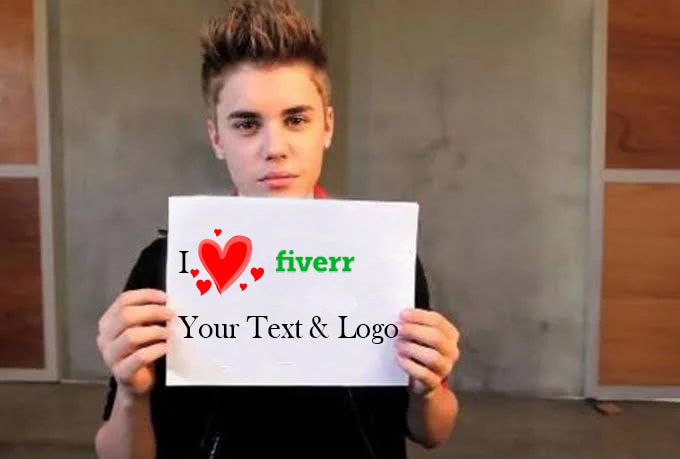 Make 10 celebrities holding sign with your logo by Anoshub | Fiverr