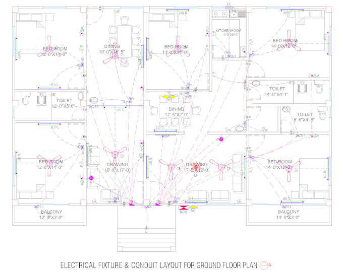 Do electrical design and drawing pdf to autocad by Arifuzzaman22 | Fiverr