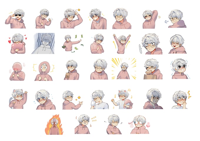 Make sticker from your oc by Erubara76 | Fiverr