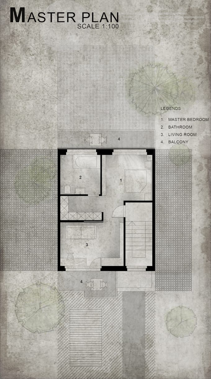 Render your floor plan using photoshop by Alayeshxo_17 | Fiverr