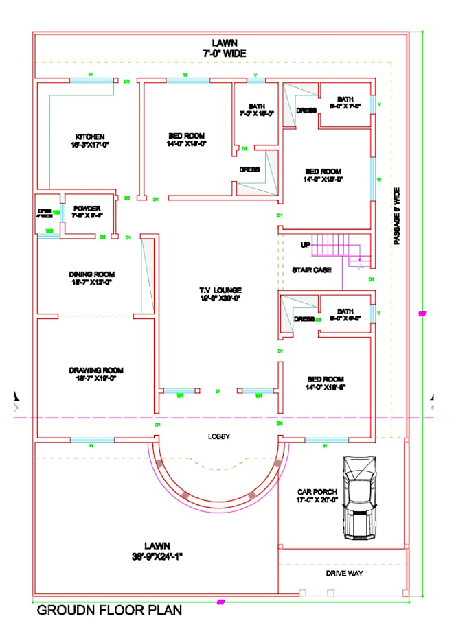 Draw architectural map dwgs in autocad for building by Fazalameen630 ...