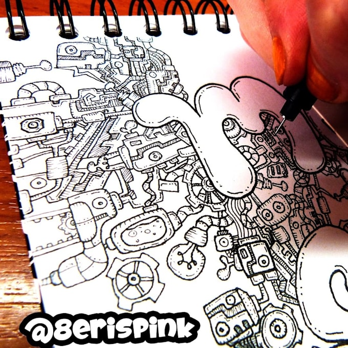 Draw amazing doodle art for anything by Erispink | Fiverr