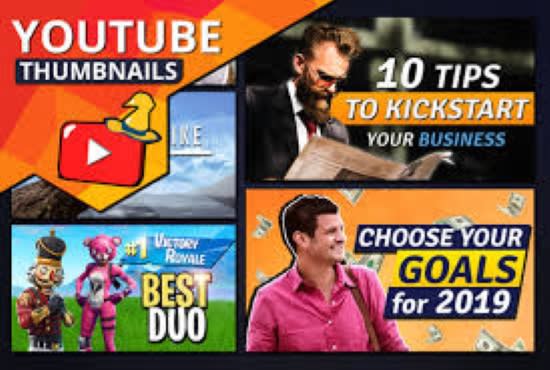 Design 3 attractive youtube thumbnails in just 24 hours by ...