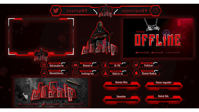 Design a complete streamer screen pack by Nun4gaming | Fiverr