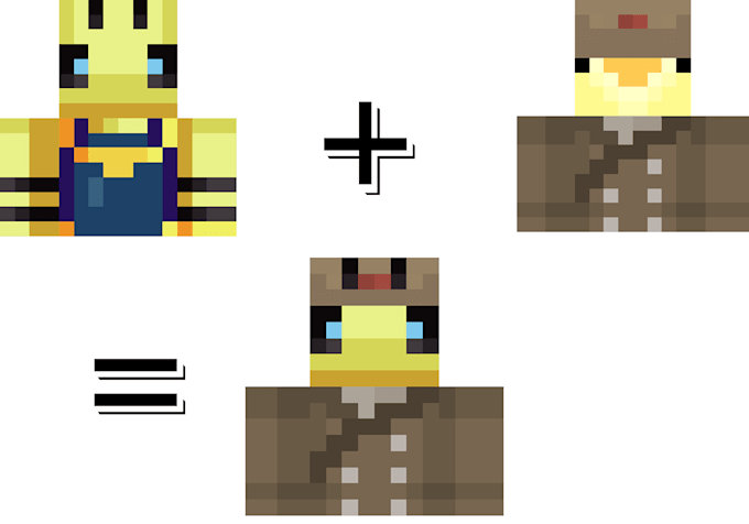 Merge two minecraft skins with photoshop by Jazzie7077 | Fiverr
