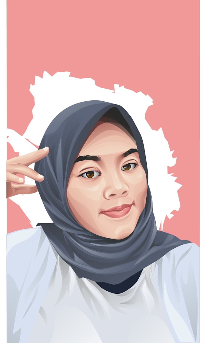 Draw your face into vector cartoon by Adhiesarief | Fiverr