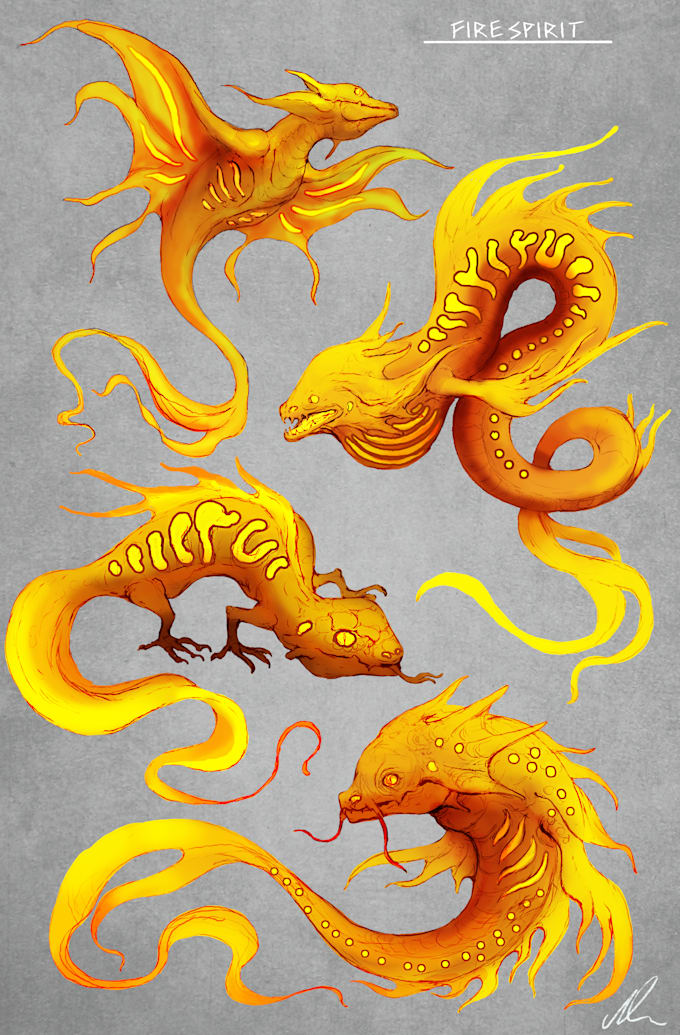 Draw a page of concept art of a character, creature, prop or a machine ...