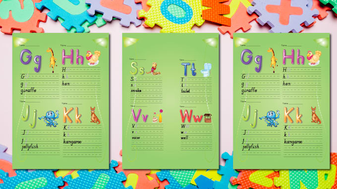 Design wonderful custom worksheets for kindergarten and preschool by ...