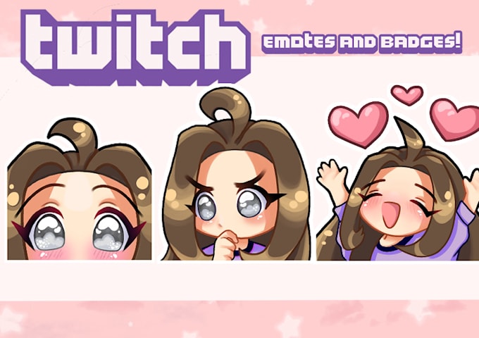 Draw cute custom twitch emotes and badges by Catbumsy | Fiverr