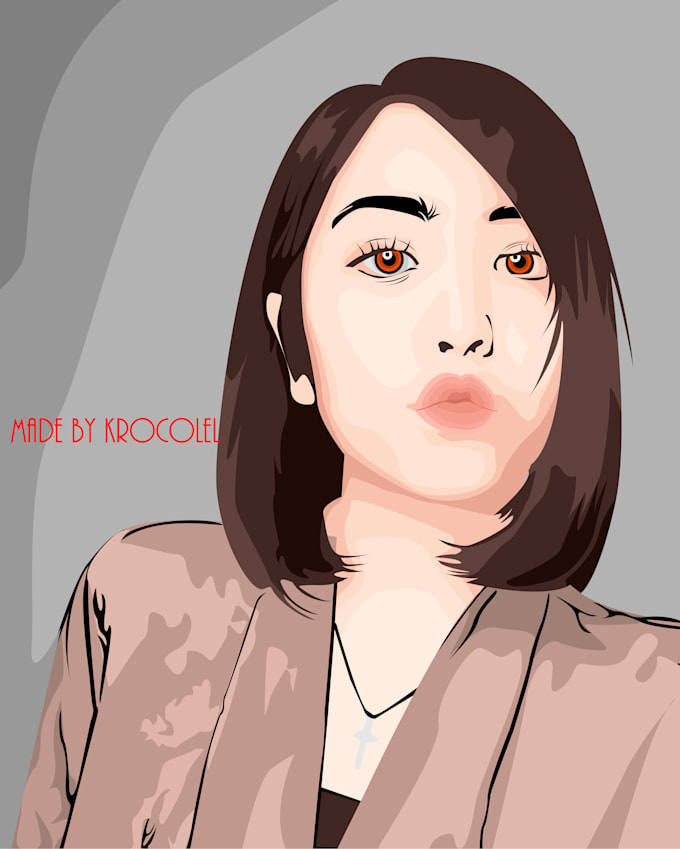 Making like vector tracing art vector face by Bbobeulli | Fiverr