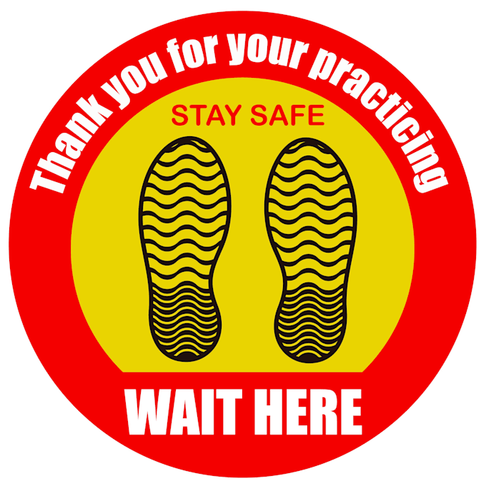 Design social distancing and advertising stickers and signage by ...