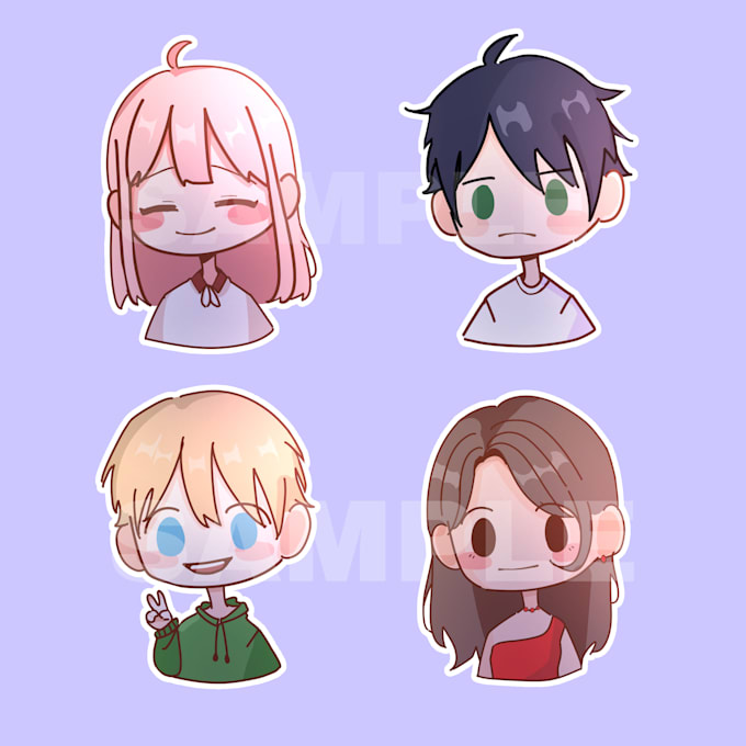 Draw a simple chibi icon with quick delivery by Yuzuchxn | Fiverr