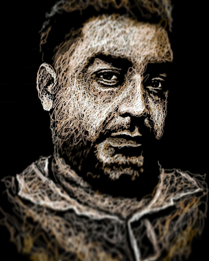 Draw high quality line based portraits by Mehdibakraoui | Fiverr