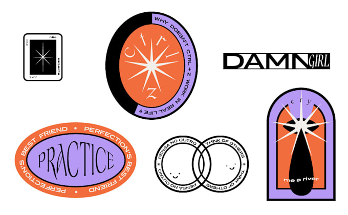 Design a unique sticker, patch, label, badge by Joanapfa | Fiverr